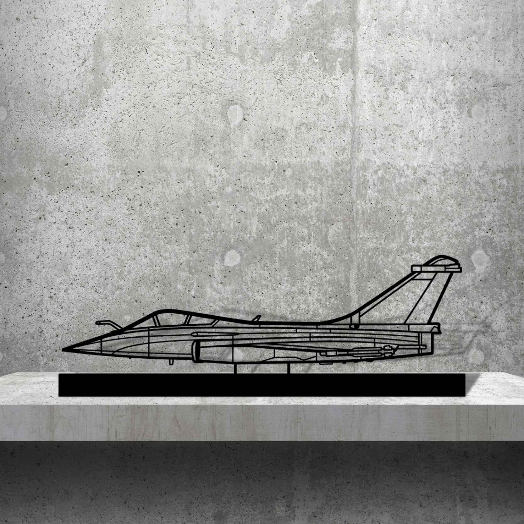 Rafale C Silhouette Metal Art Stand – aircraftvibes