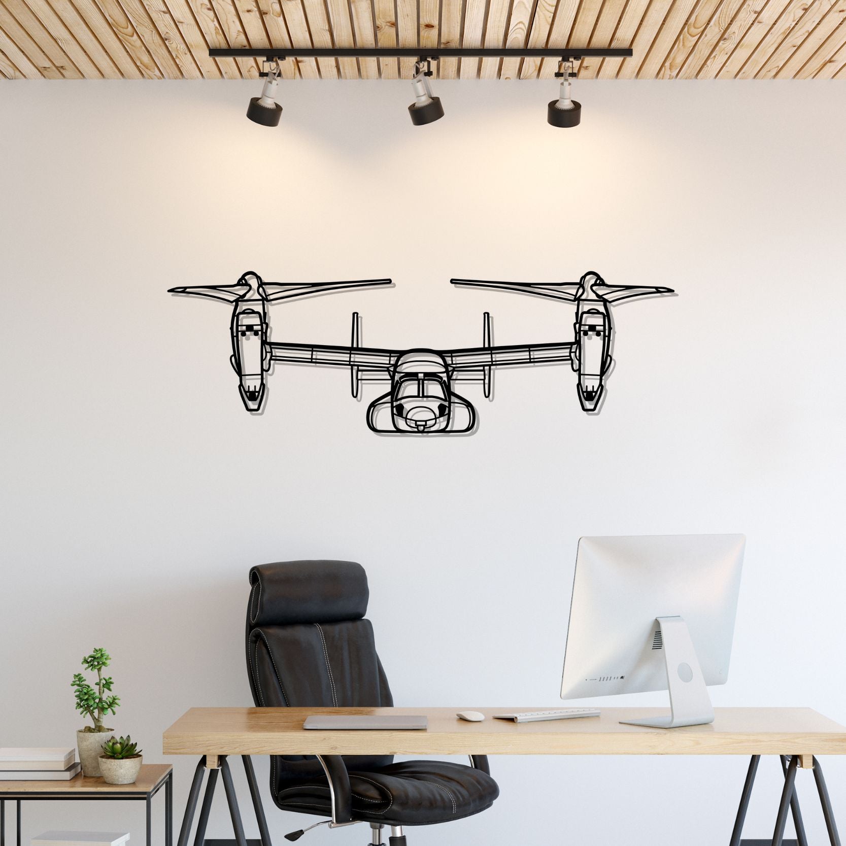 MV-22 Osprey Front Silhouette Metal Wall Art – aircraftvibes