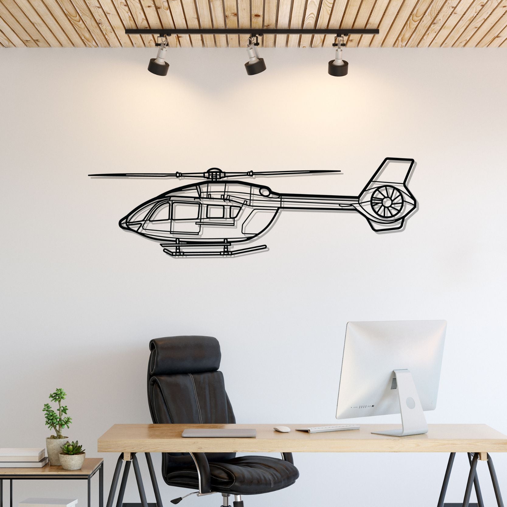 H145 Silhouette Metal Wall Art – aircraftvibes